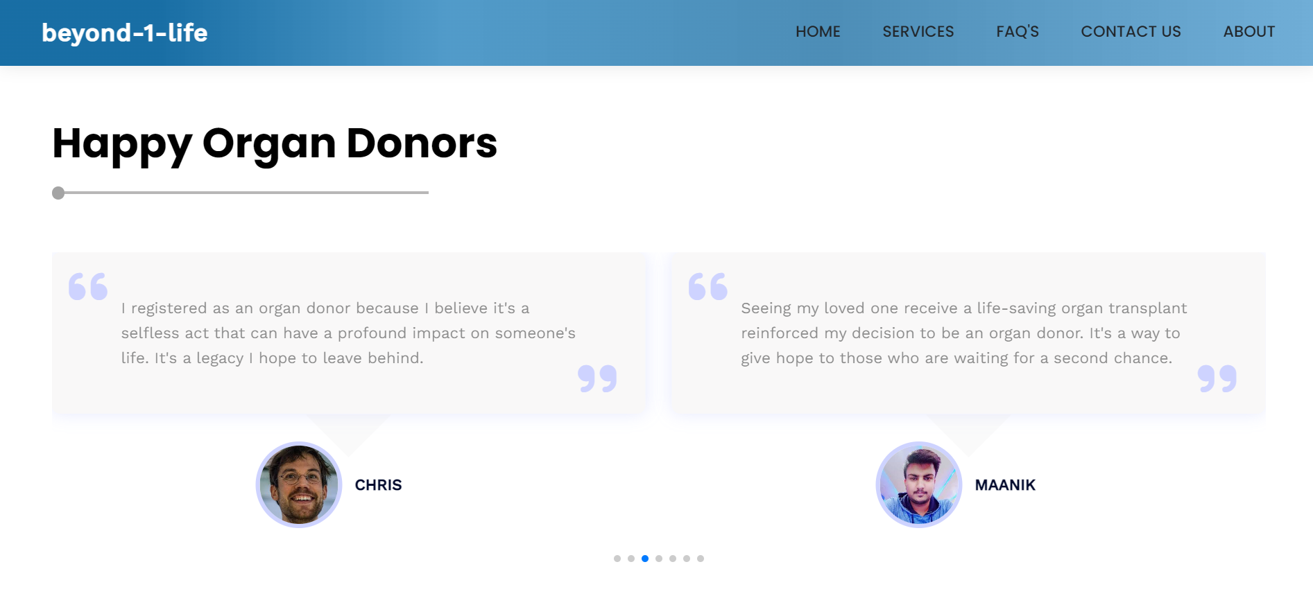 GitHub - justani02/beyond-1-life: Blood-Organ Donation Management System. This system provides ...