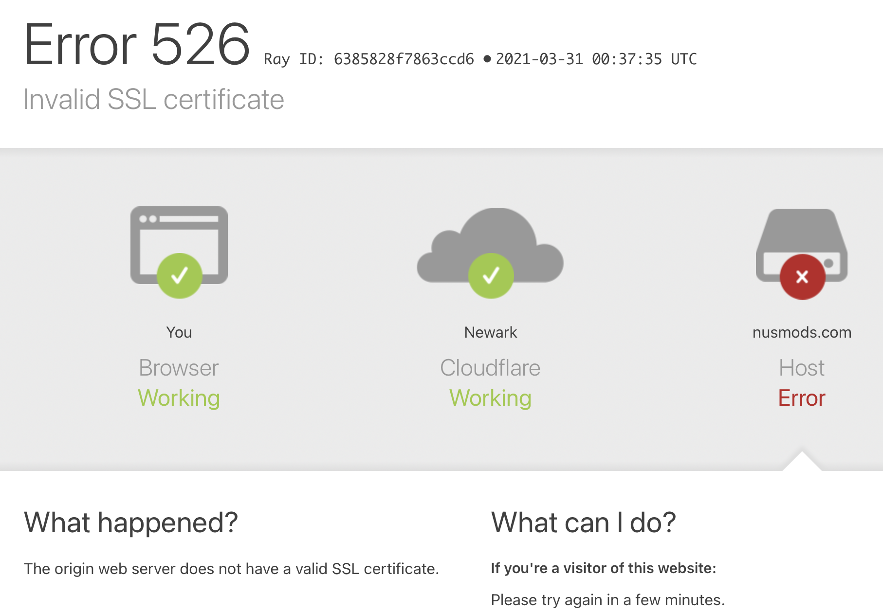 Sit down, Invalid SSL certificate? · Issue #3271 · nusmodifications/nusmods · GitHub
