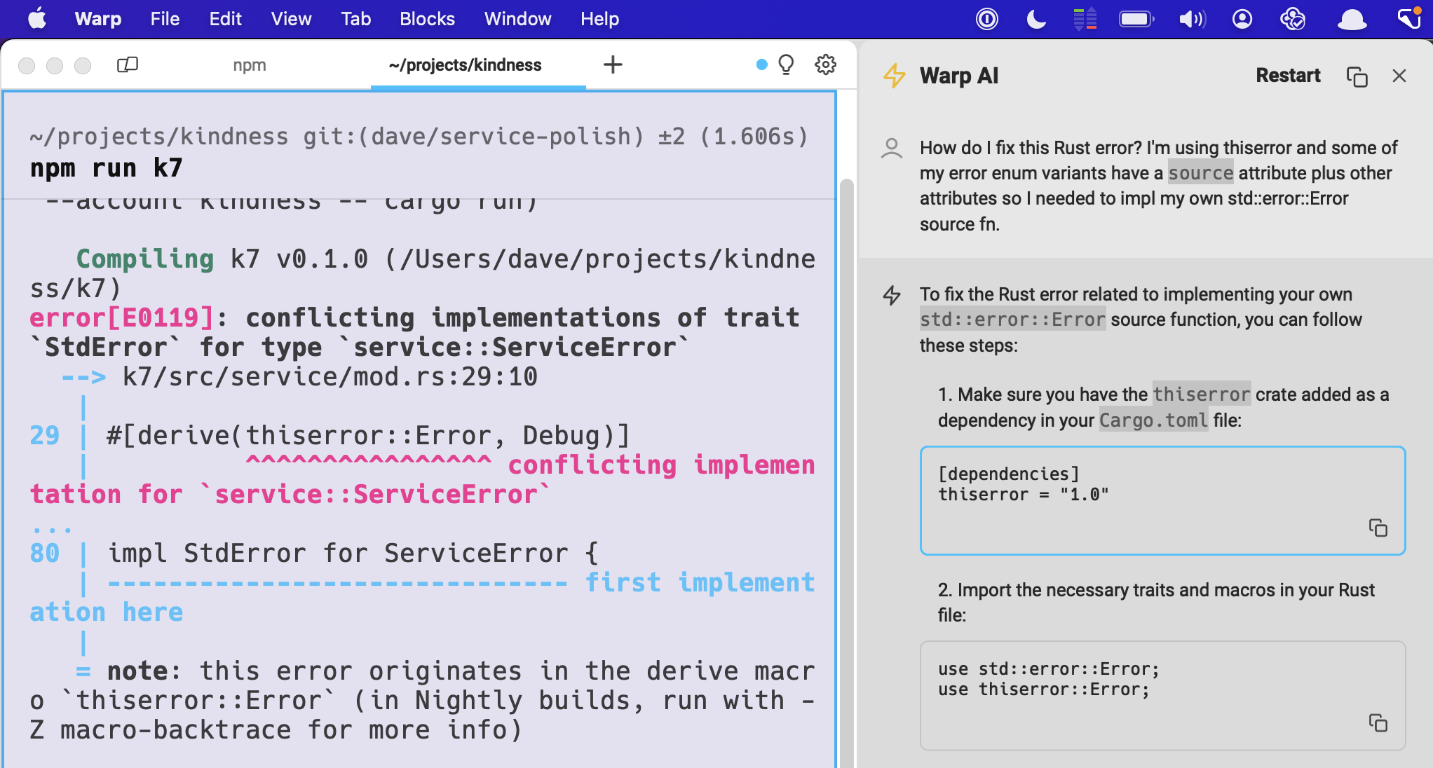 Improve accessibility of Warp AI view · Issue #3648 · warpdotdev/Warp · GitHub