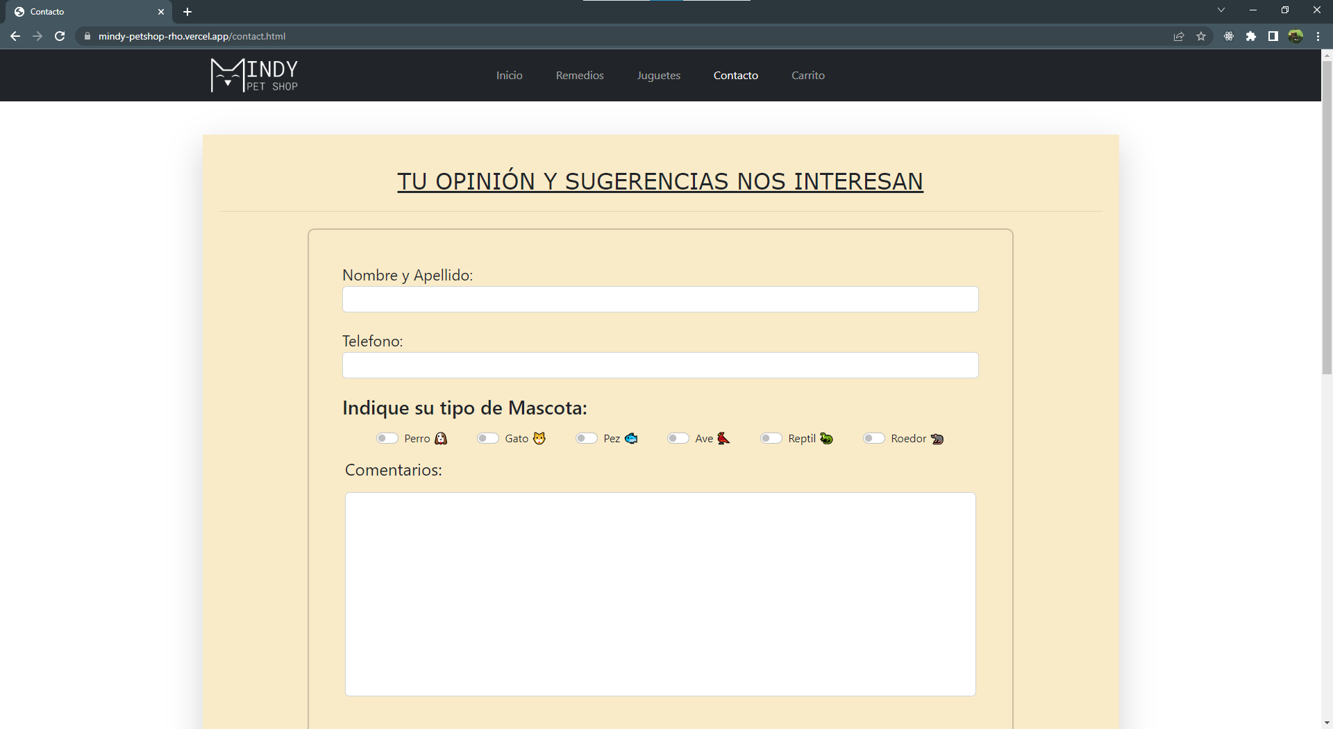 GitHub - JoaquinDeLuca/mindy_petshop