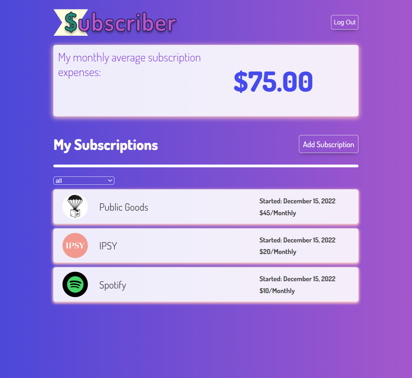 GitHub - gainesaurus/subscriber: Welcome to Subscriber, the app that ...