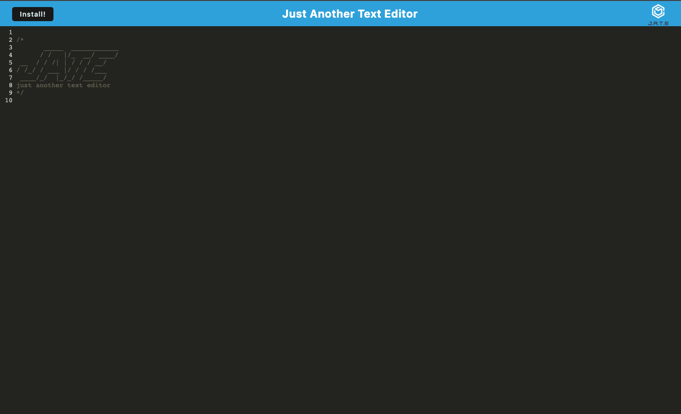GitHub - bethdecarlo/just-another-text-editor: This progressive web ...