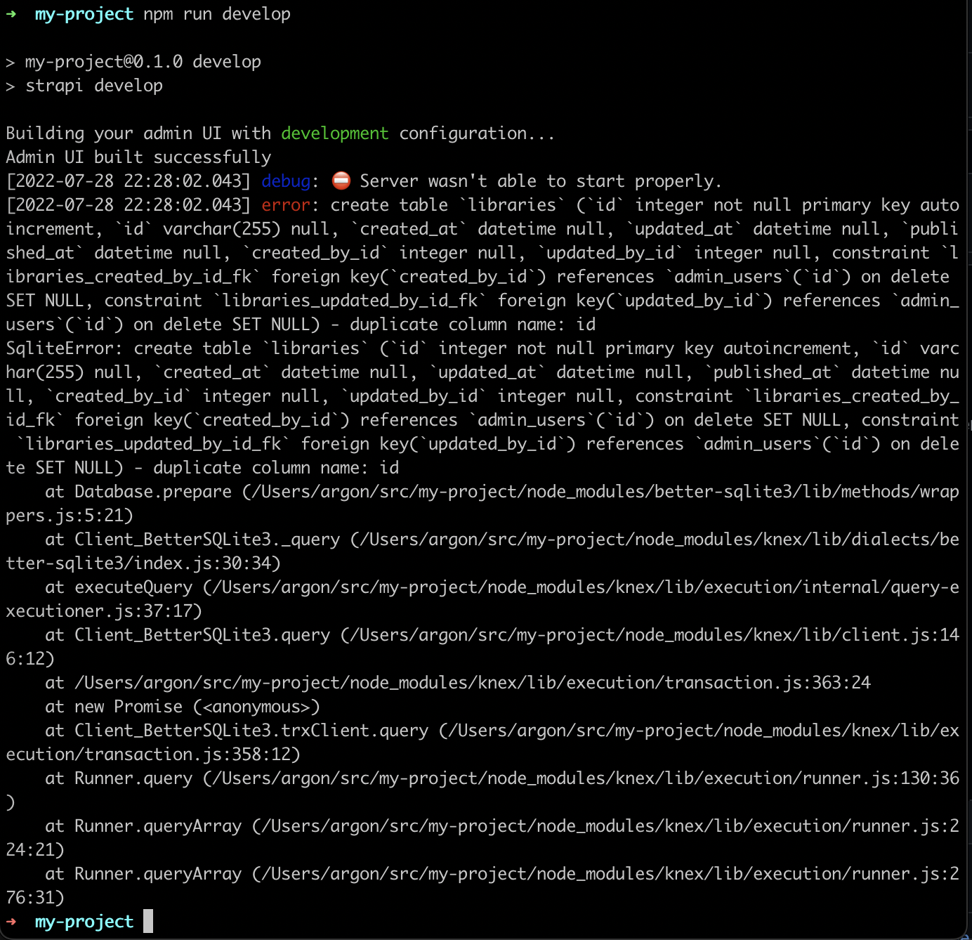 App crash after restart when create field named ID in new collection · Issue #13890 · strapi ...