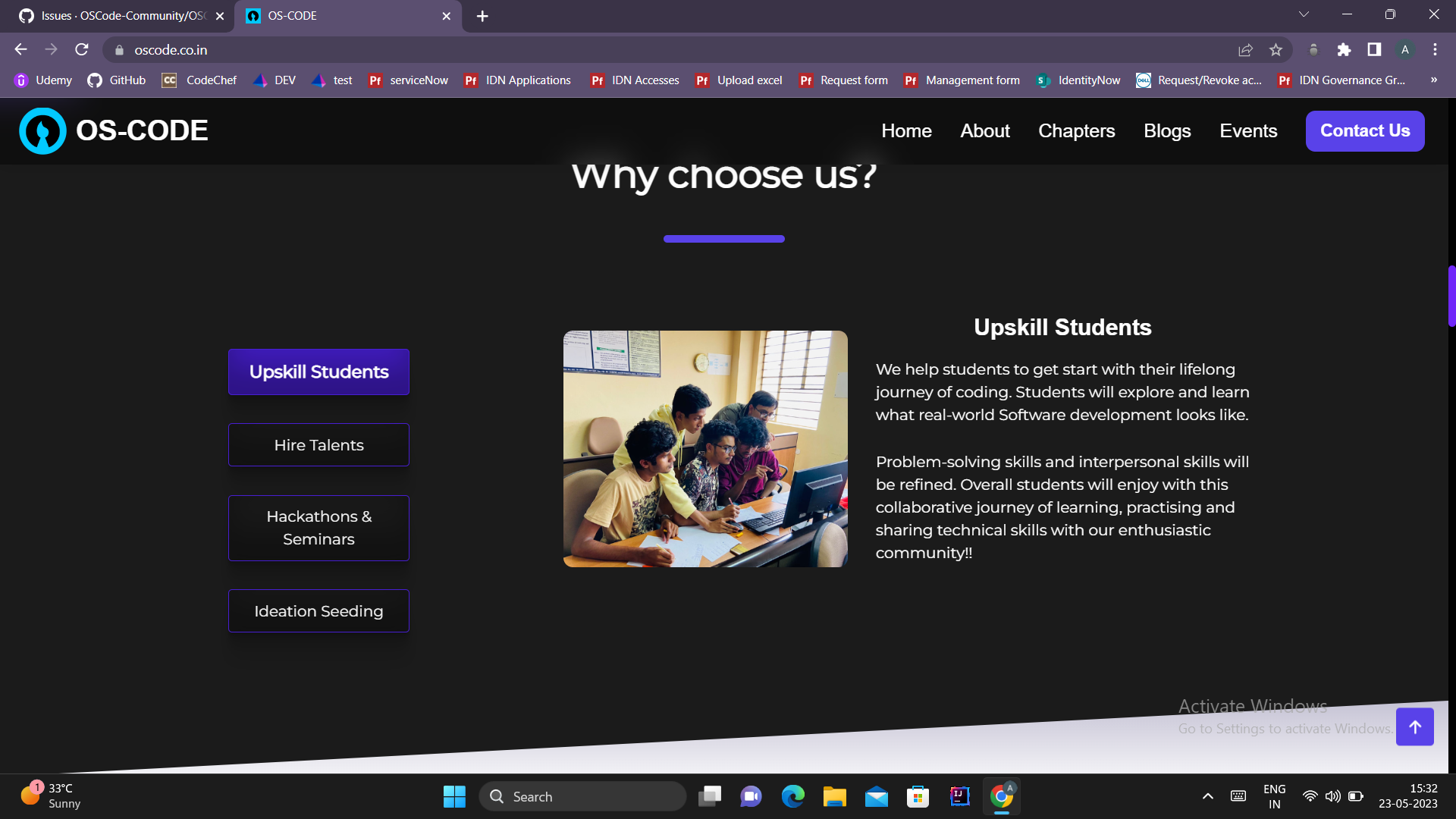Fix the layout of 'WHY CHOOSE US' section · Issue #269 · OSCode-Community/OSCodeCommunitySite ...