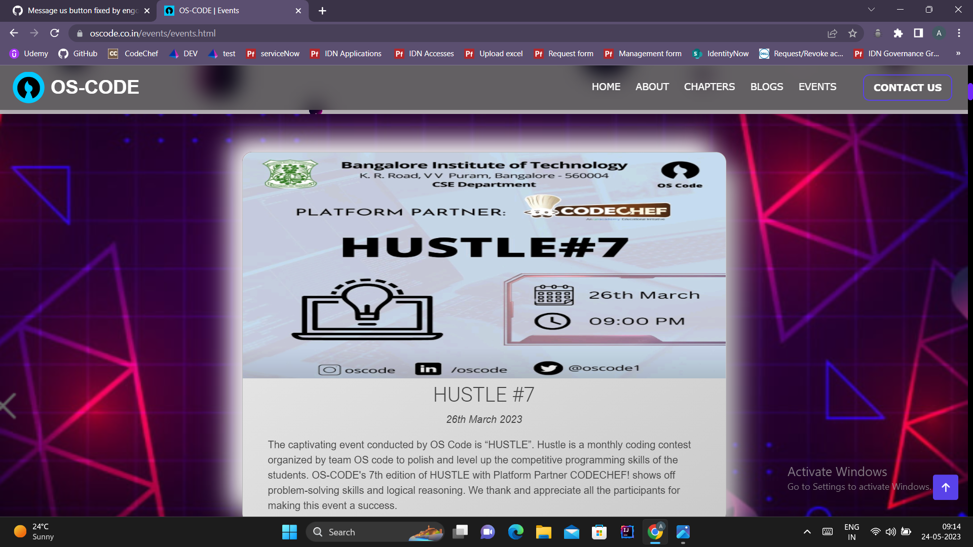 Change the background image in events page · Issue #329 · OSCode ...