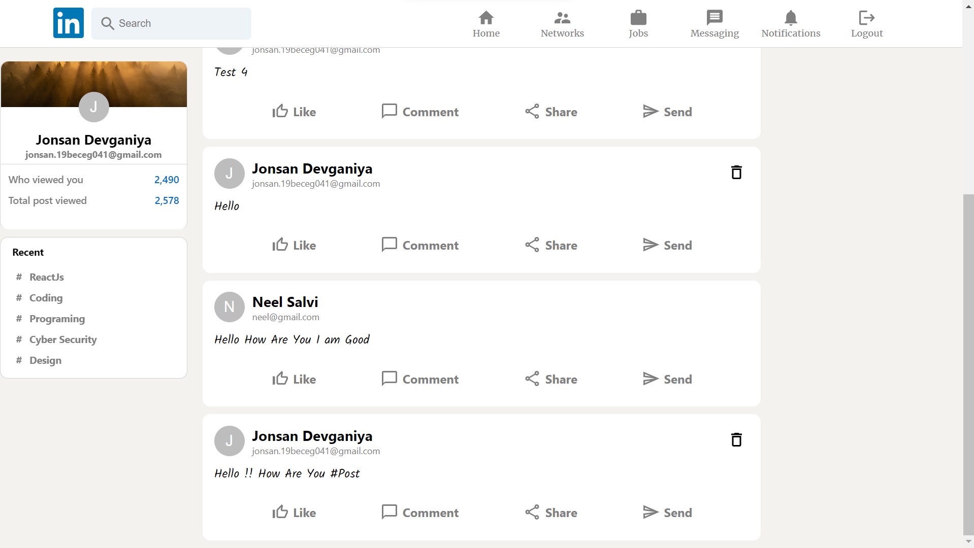 GitHub - Jonsan01/Linkdin-Clone: About LinkedIn-clone built with React and Redux