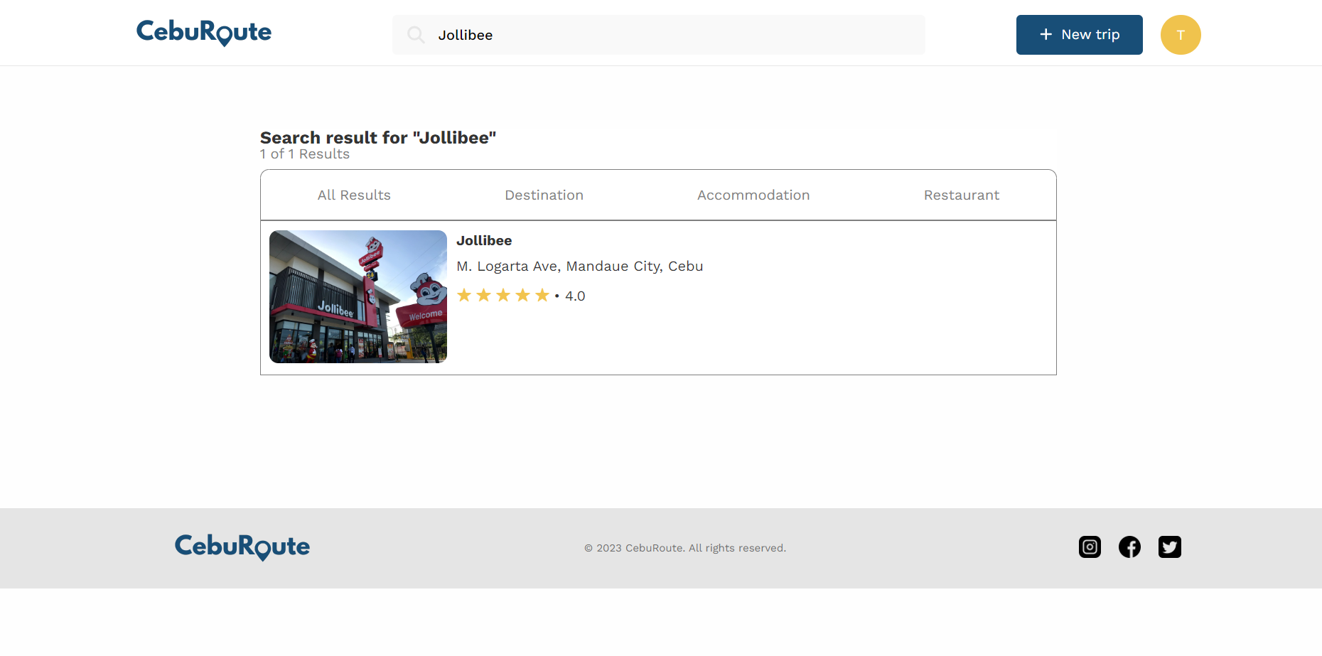 Search Page bug and design issues. · Issue #5 · Arc-Data/itinerary-recommender-frontend · GitHub