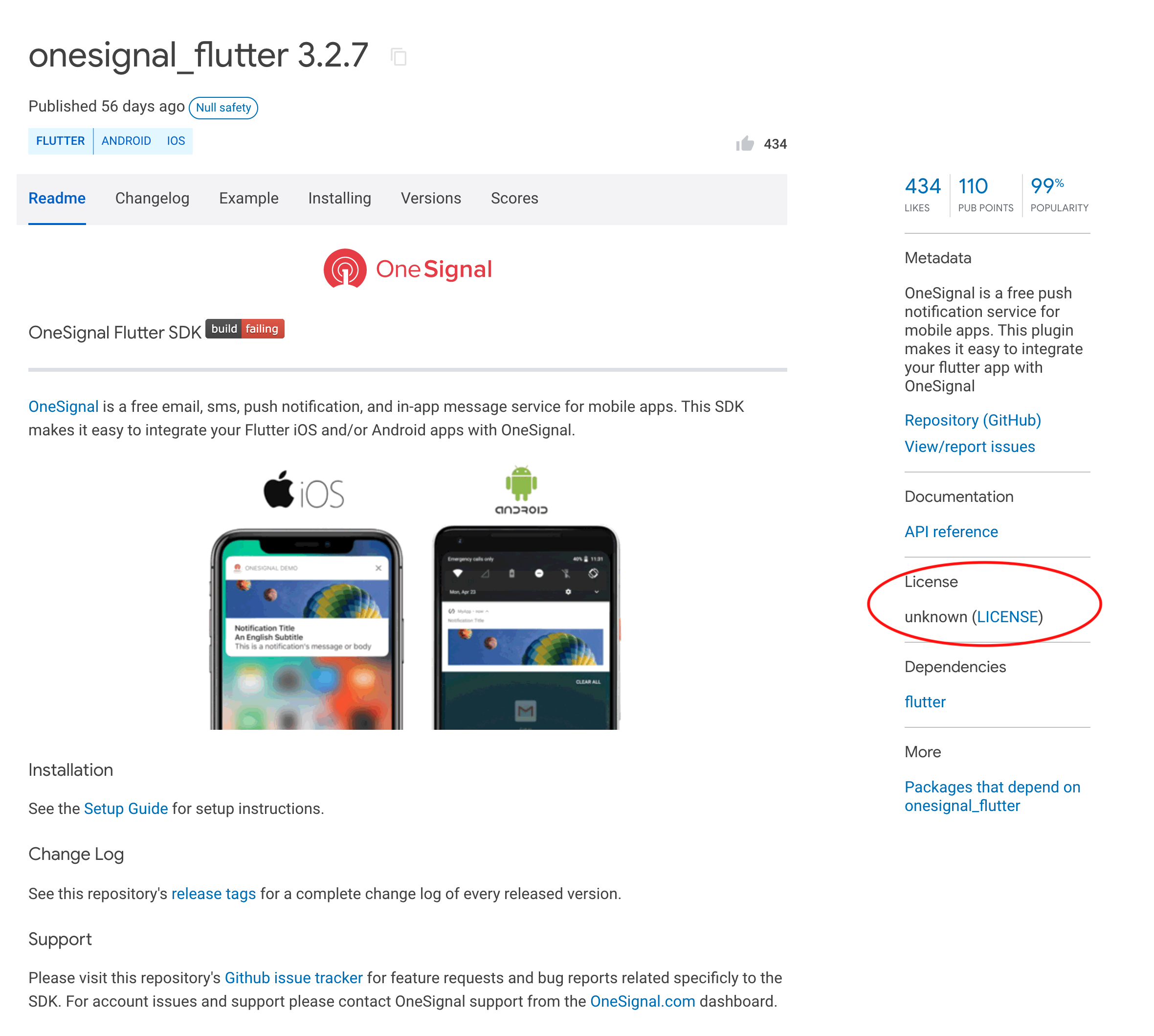 License type MIT not recognise · Issue #526 · OneSignal/OneSignal-Flutter-SDK · GitHub