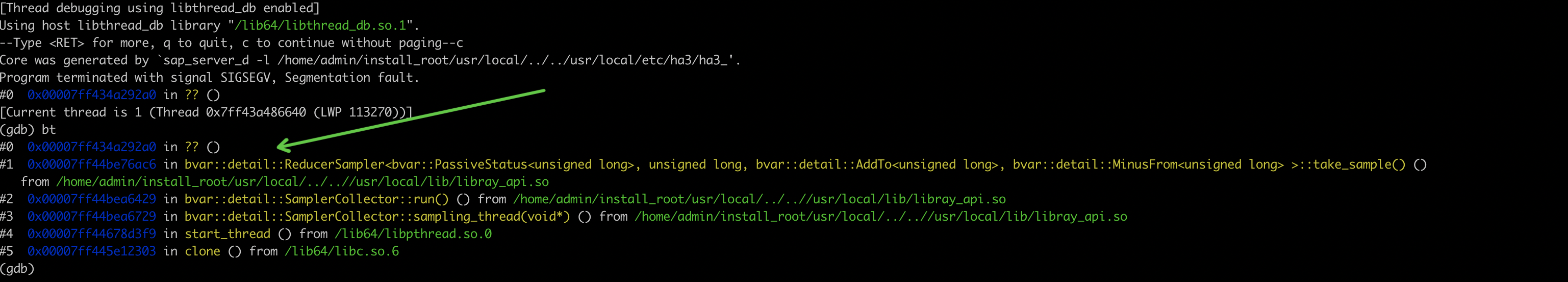 bvar导致core · Issue #2163 · apache/brpc · GitHub