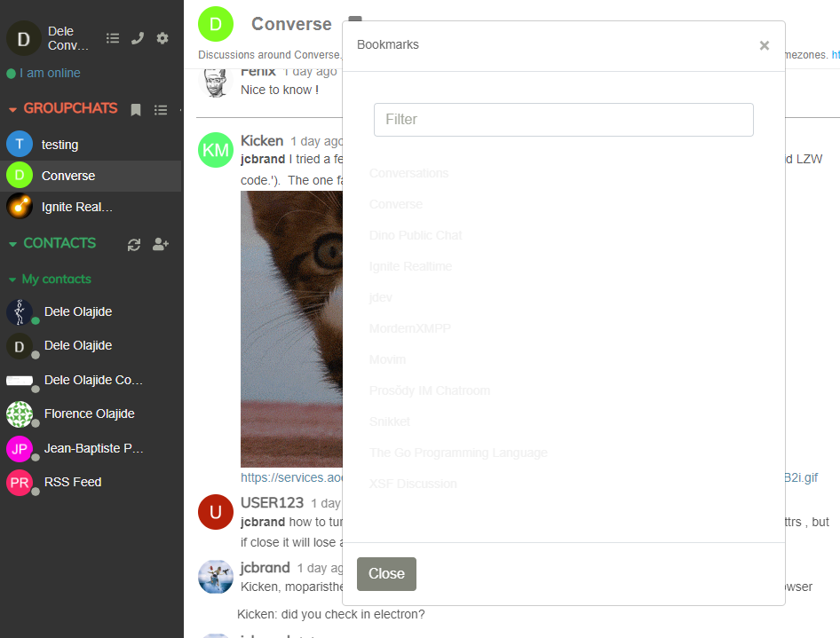 Using Concord Theme Bookmarks List Is Difficult To Read · Issue 3053 · Conversejsconversejs 1135