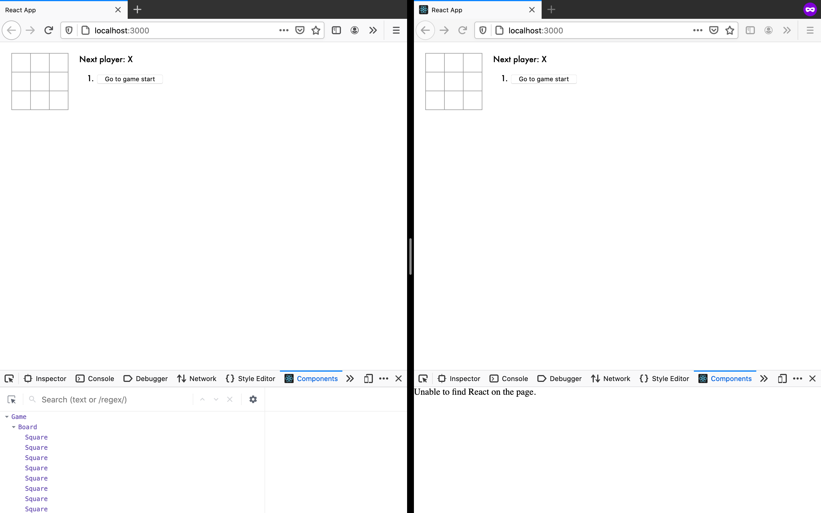 Bug React Devtools Shows Unable To Find React On The Page