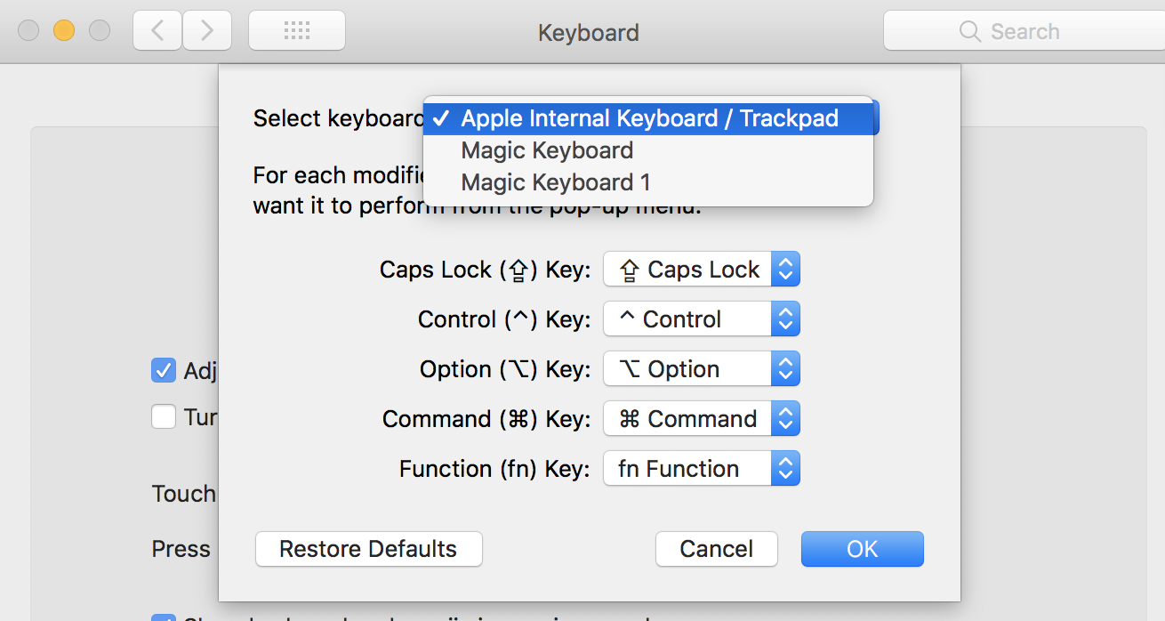 Two magic keyboards listed under the same entry · Issue #1232 · pqrs-org/Karabiner-Elements · GitHub