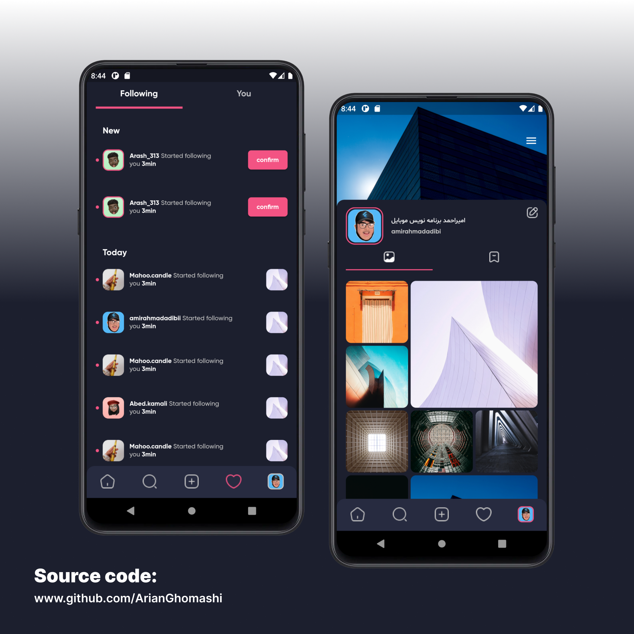 GitHub - ArianGhomashi/moodinger_instagram_clone