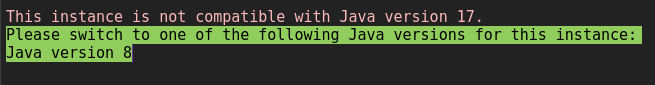 Let the user know of the "Disable Java compatibility checks" option ...