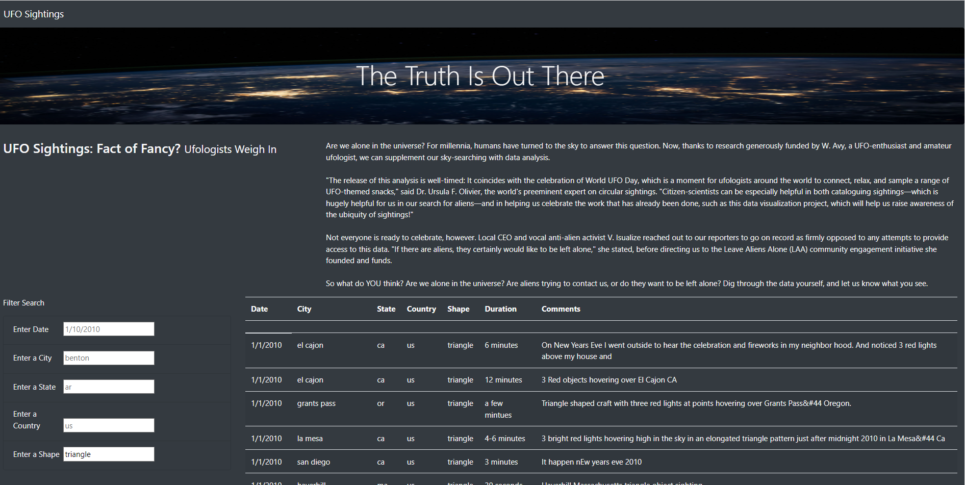 GitHub - William-Venable/UFOs