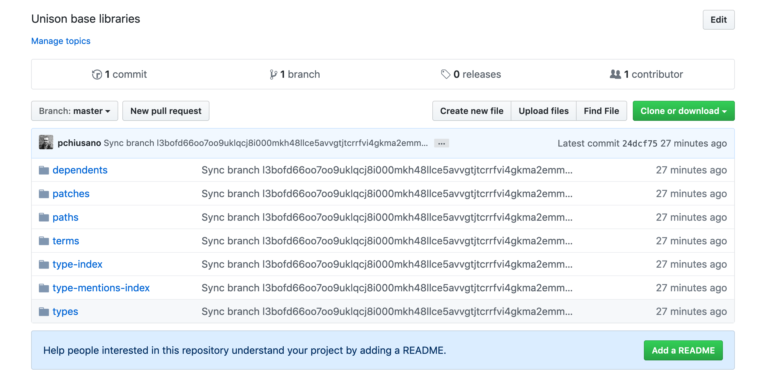 Change remote Git repo structure to contain the `.unison/v1` structure that the user has locally ...