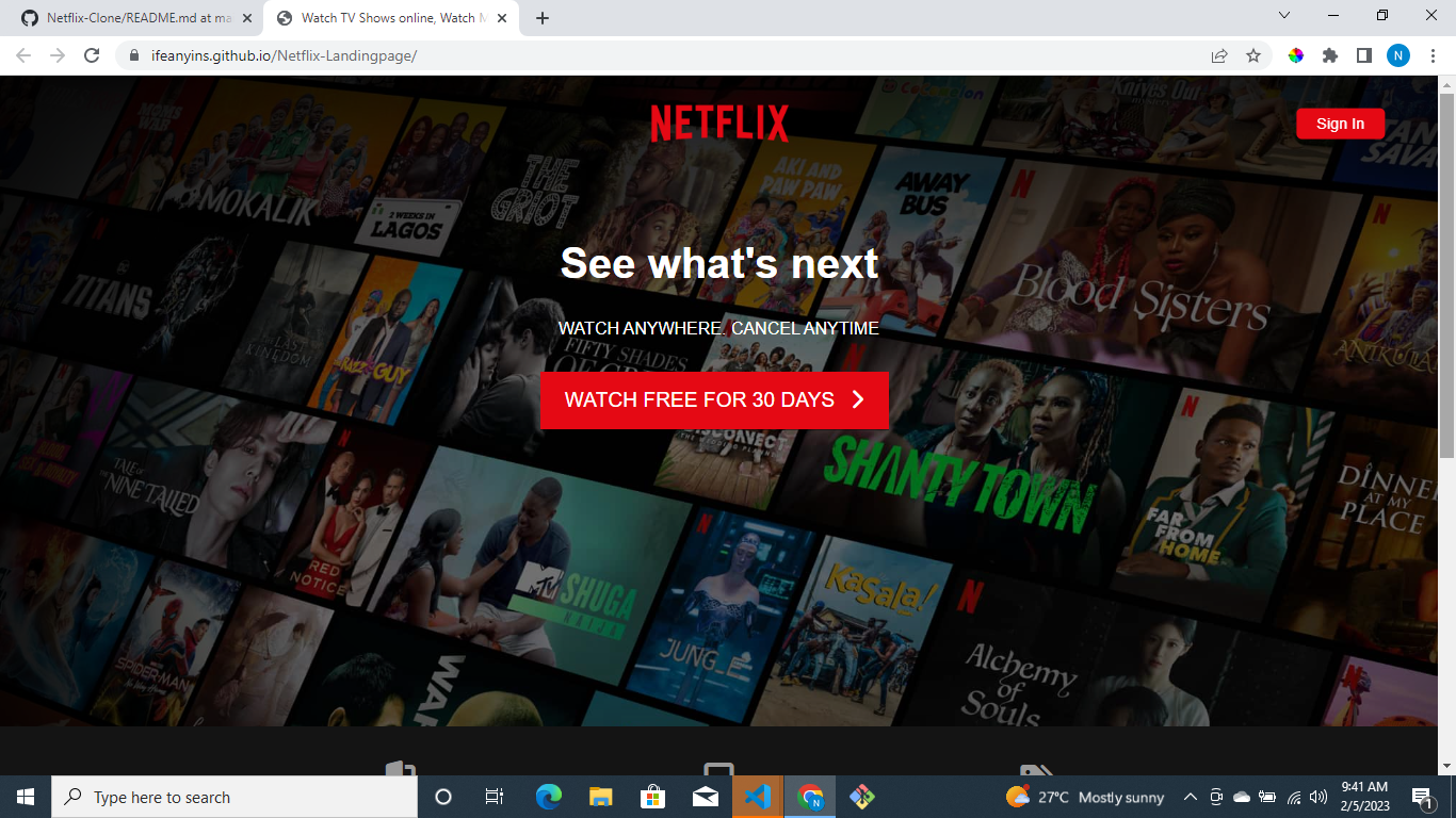 GitHub - ifeanyins/Netflix-Landingpage