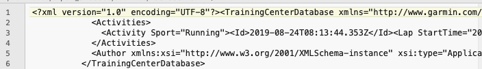 Importing tcx files with leading blank spaces does not work · Issue ...