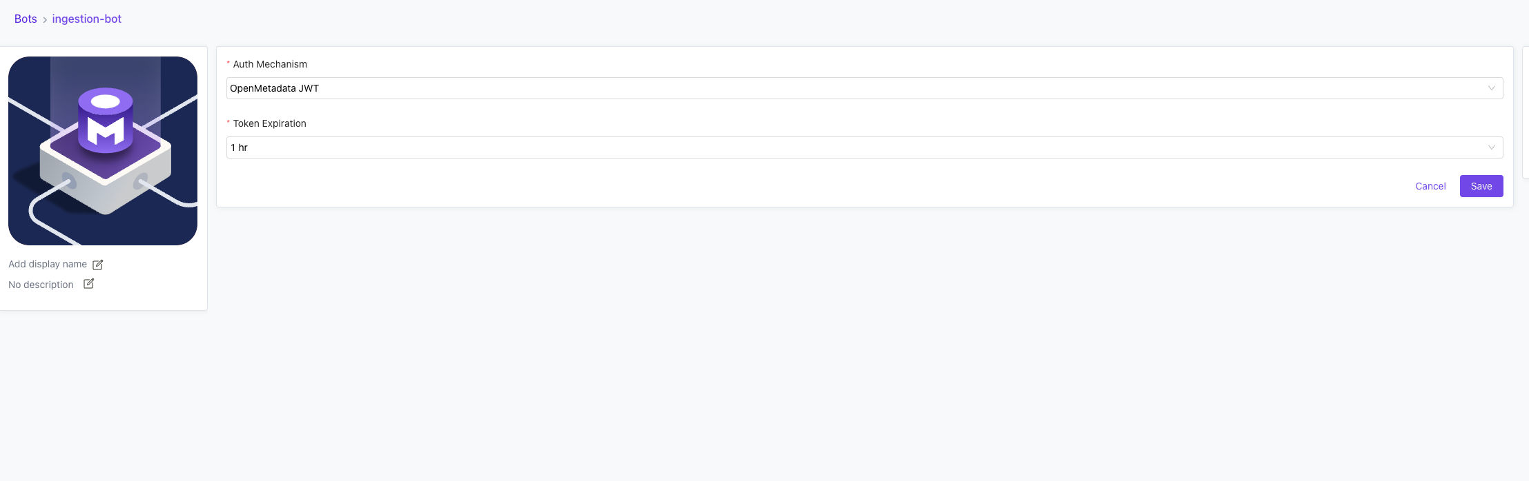 Empty bot view when the bot user auth mechanism is not set · Issue #7753 · open-metadata ...