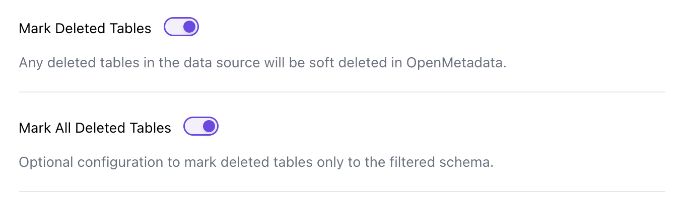 Mark Deleted Tables must be clear on the behaviour · Issue #10514 · open-metadata/OpenMetadata ...