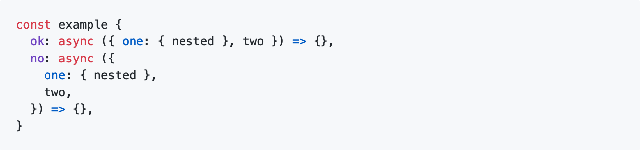 Broken highlighting for destructured parameters · Issue #131 · dracula/visual-studio-code · GitHub