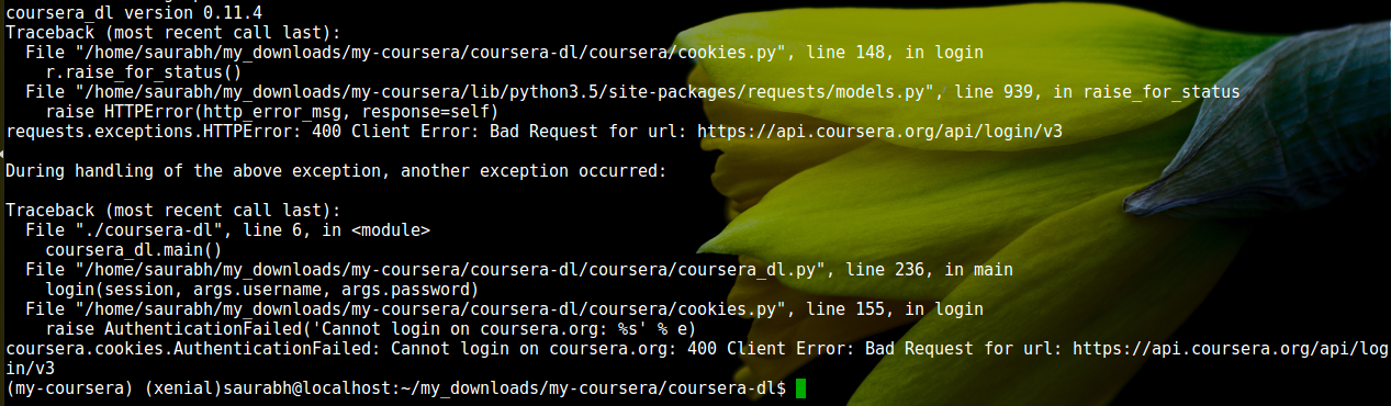 Error 400 when trying to download content · Issue #690 · coursera-dl ...