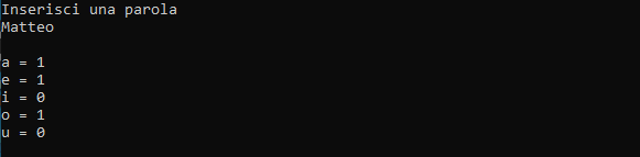 GitHub - Carturan-Matteo/counter-vowels: Print the number of vowels into an input String