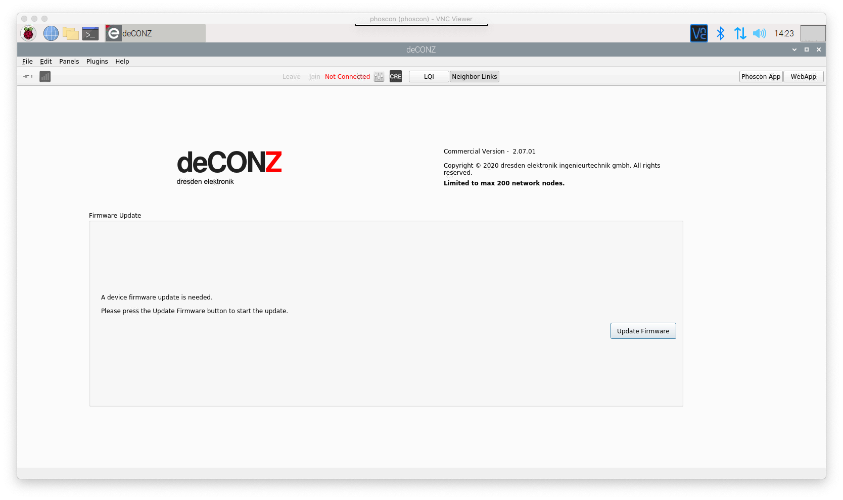 deCONZ shows update available but latest update is already installed ...
