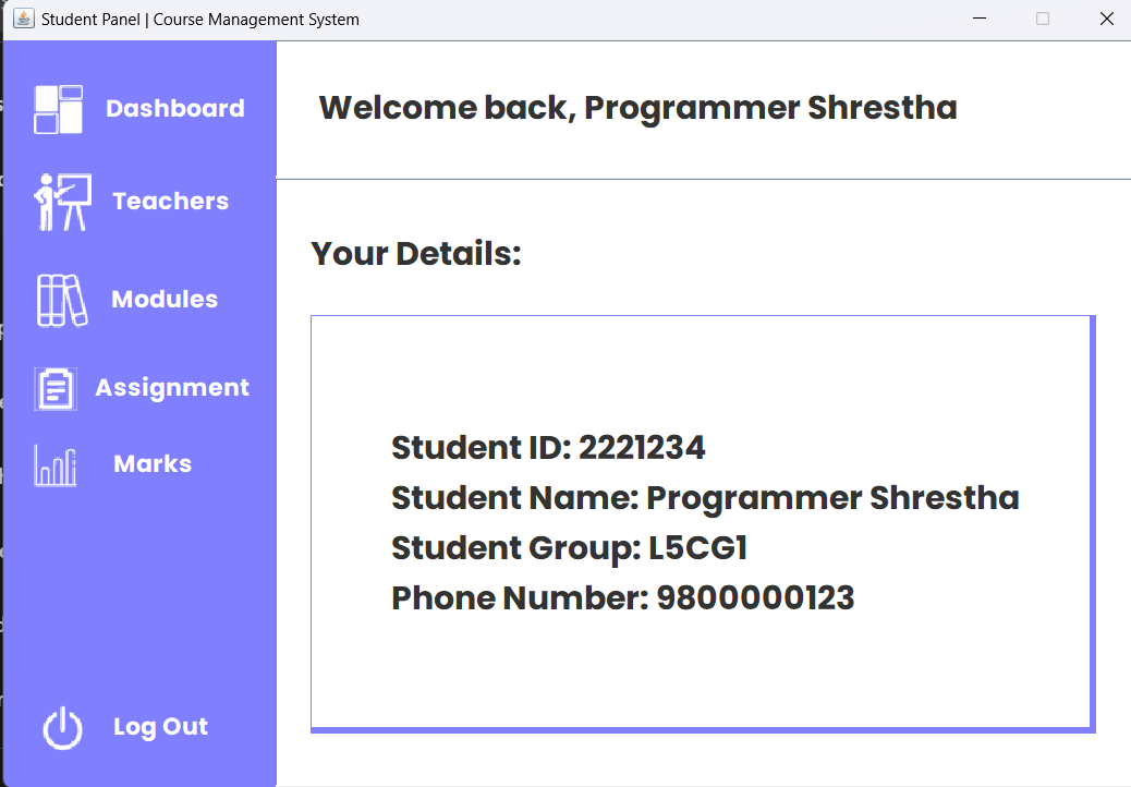 GitHub - adhishakya/CourseManagementSystem: Course Management System made using Java Swing and ...