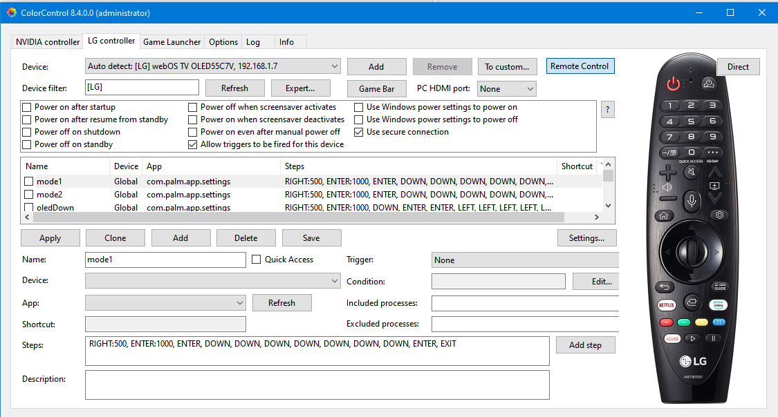 Unable to execute any command on LG C7 · Issue #175 · Maassoft ...