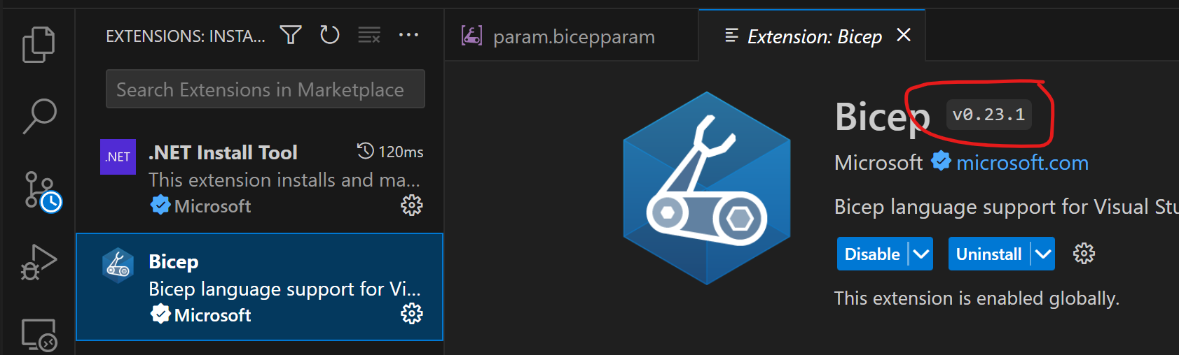 Support for bicepparam in Bicep Extension for Visual Studio · Issue #12418 · Azure/bicep · GitHub