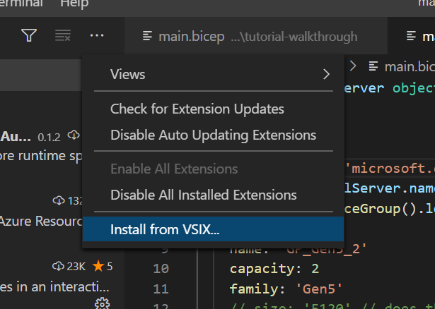 Extension of Bicep in VS Code return error · Issue #489 · Azure/bicep ...