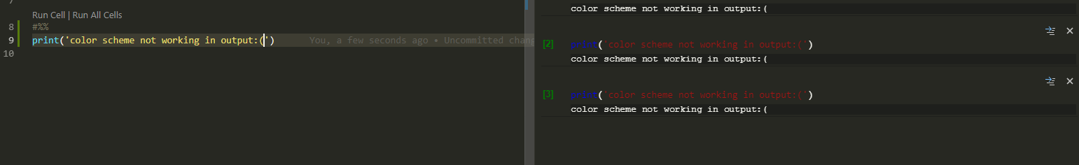 Jupyter output pane does not respect VS Code Color Scheme · Issue ...