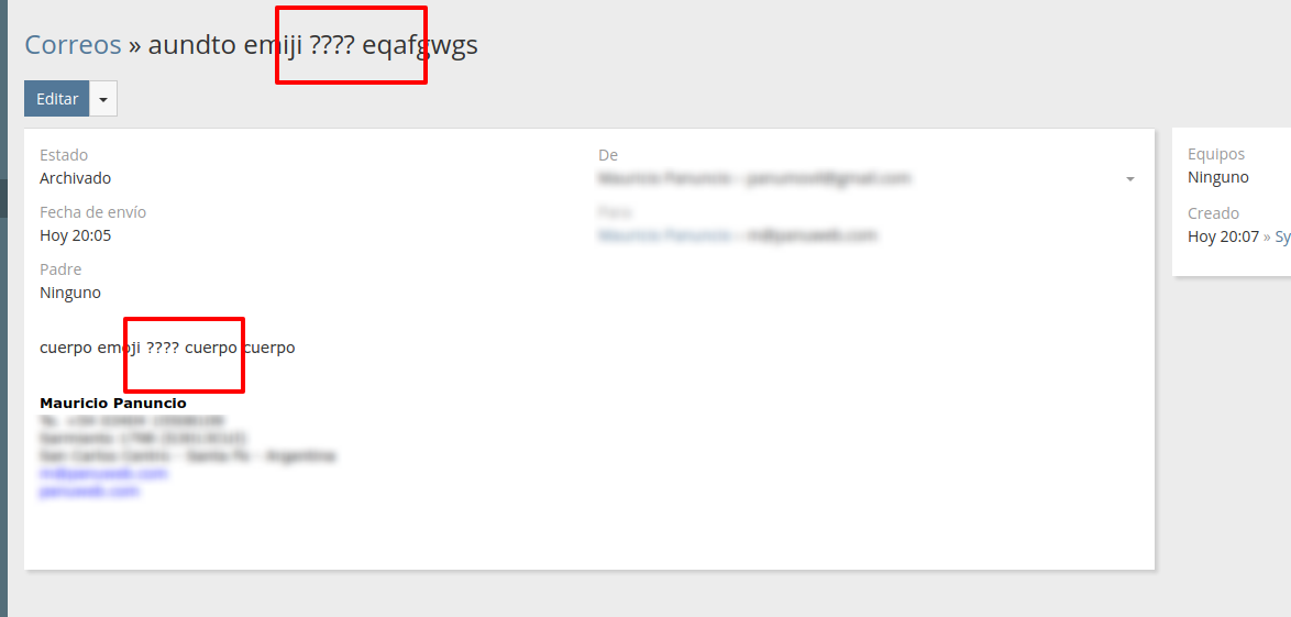 Email import not working with special characters · Issue #648 · espocrm/espocrm · GitHub