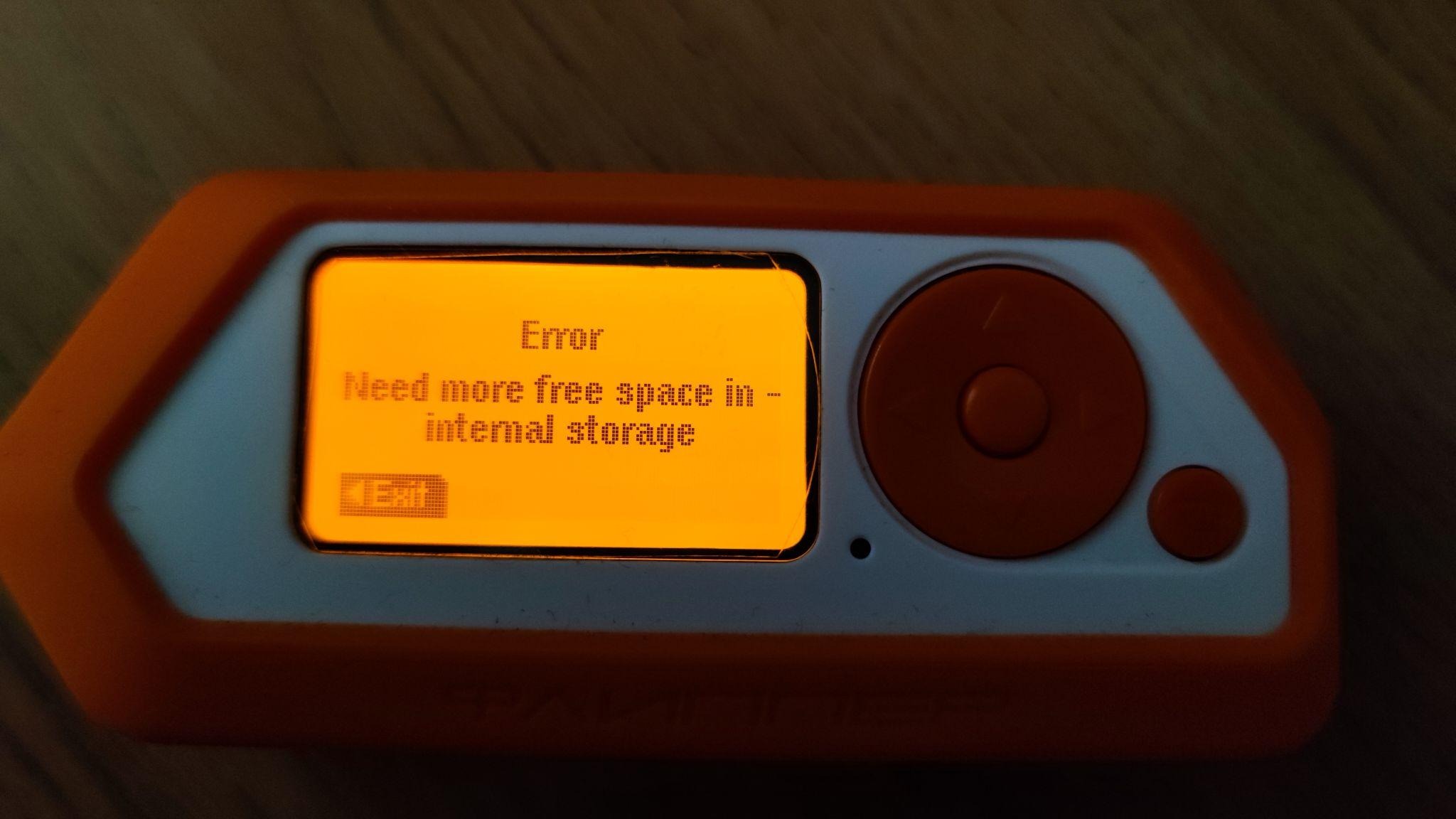 Cannot Update To 0046 Error Need More Free Space In Internal