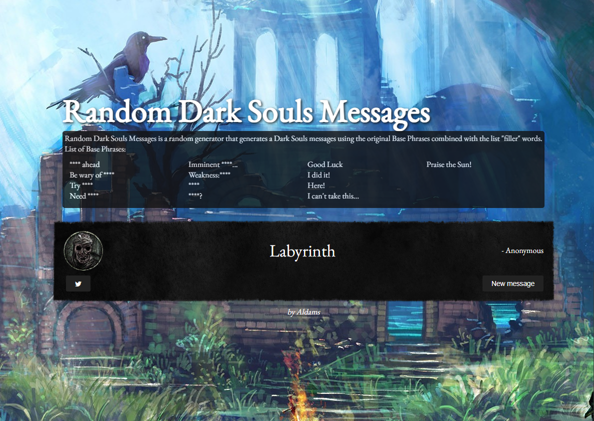 GitHub - Aldamss/RandomDarkSoulsMessages: This is random messages ...