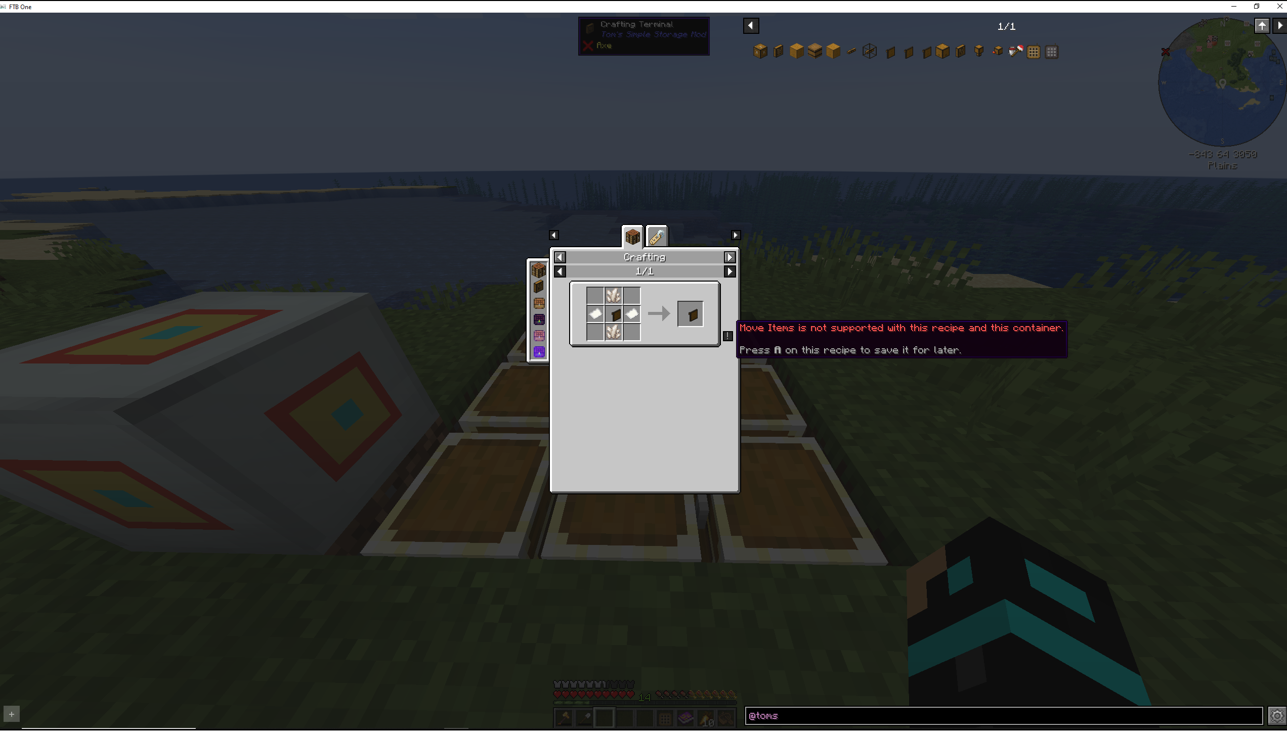 [Bug]: Toms simple storage mod cannot craft with the REI "+" sign · Issue #1230 · FTBTeam/FTB ...