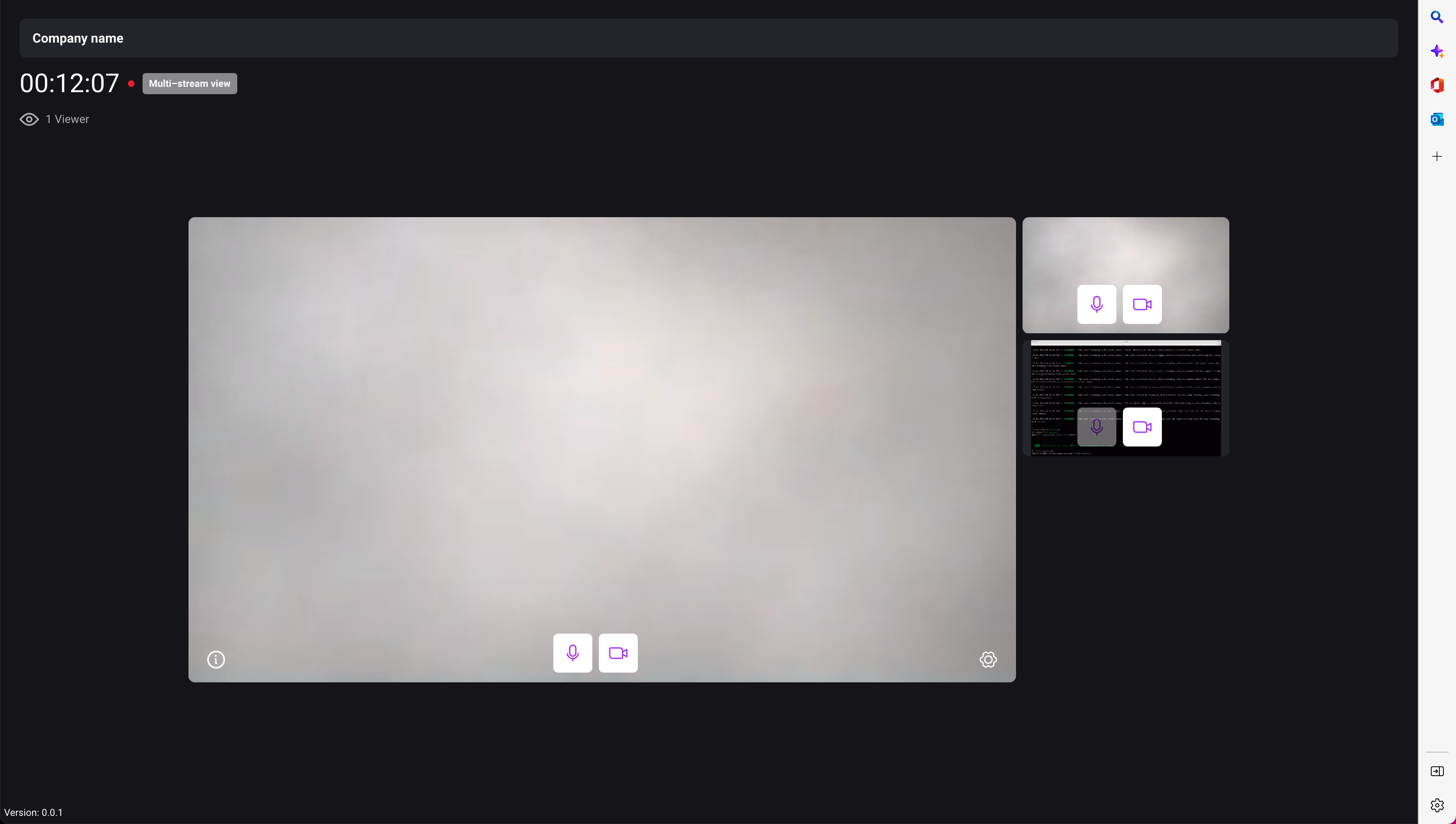[Viewer App] Source name, main stream video tile and certical stack not ...