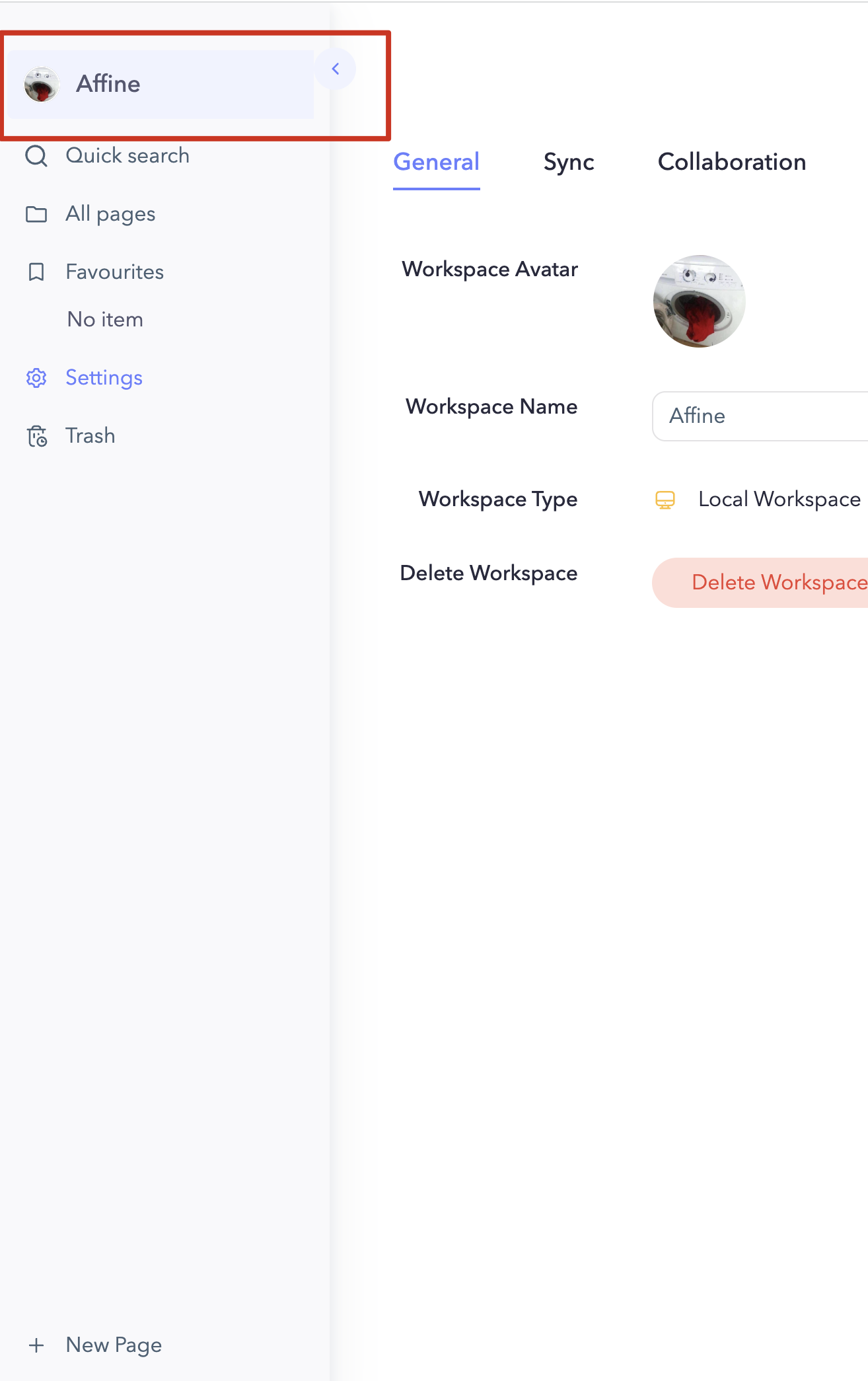 Incorrect positions of workspace info and expand menu · Issue #922 · toeverything/AFFiNE · GitHub