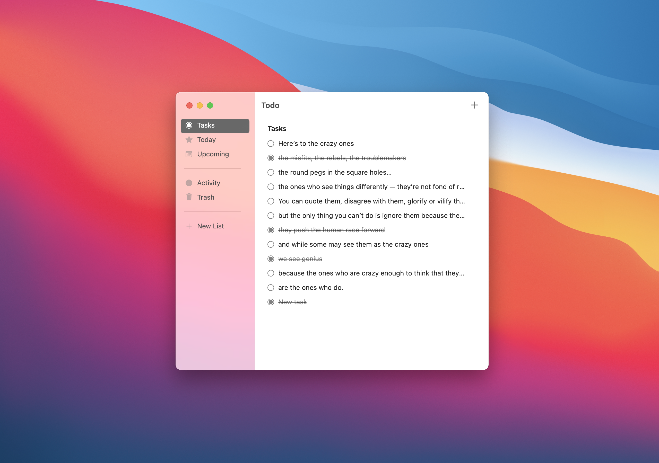 The Todo macos swiftui sample From Ledolab Coder Social