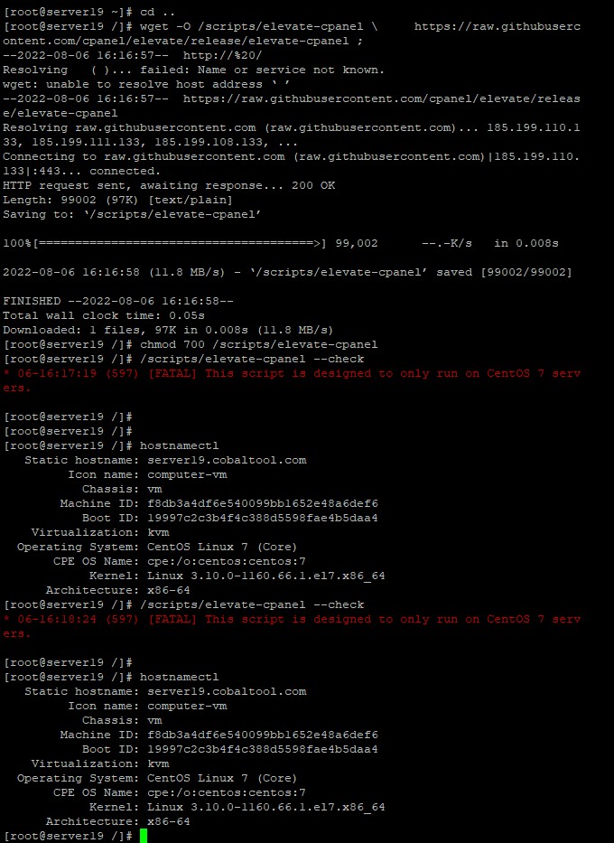 installation with centos CentOS v7.9 reporting [FATAL] This script is designed to only run on ...