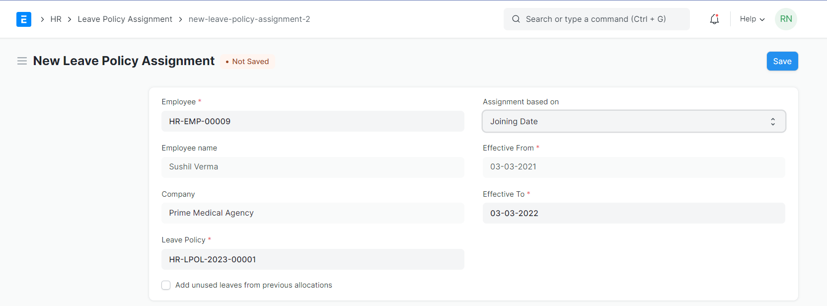 Leave Policy Assignment based on joining date · Issue #662 · frappe/hrms · GitHub