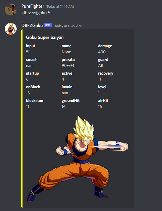GitHub - PureFighter/DBFZGoku: DBFZ Frame data Bot