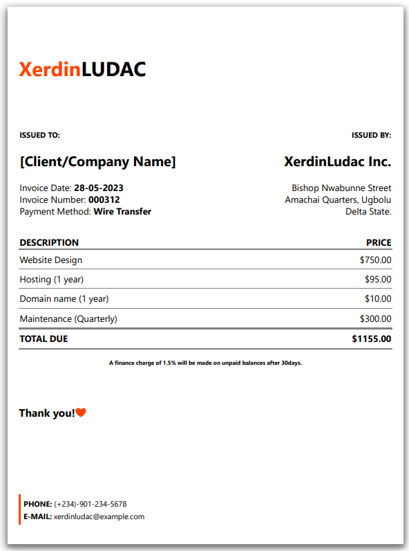 GitHub - xerdin442/html-invoice: Simple design for downloadable html ...