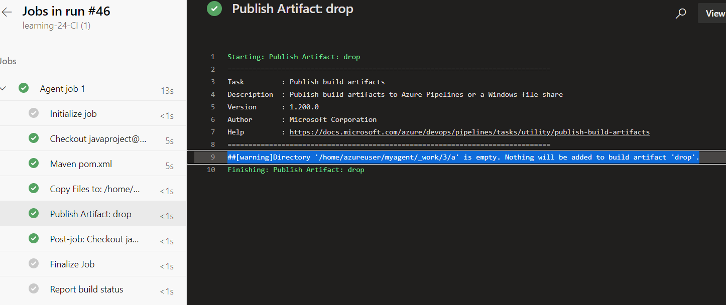 Nothing will be added to build artifact 'drop' · Issue #16813 · microsoft/azure-pipelines-tasks ...