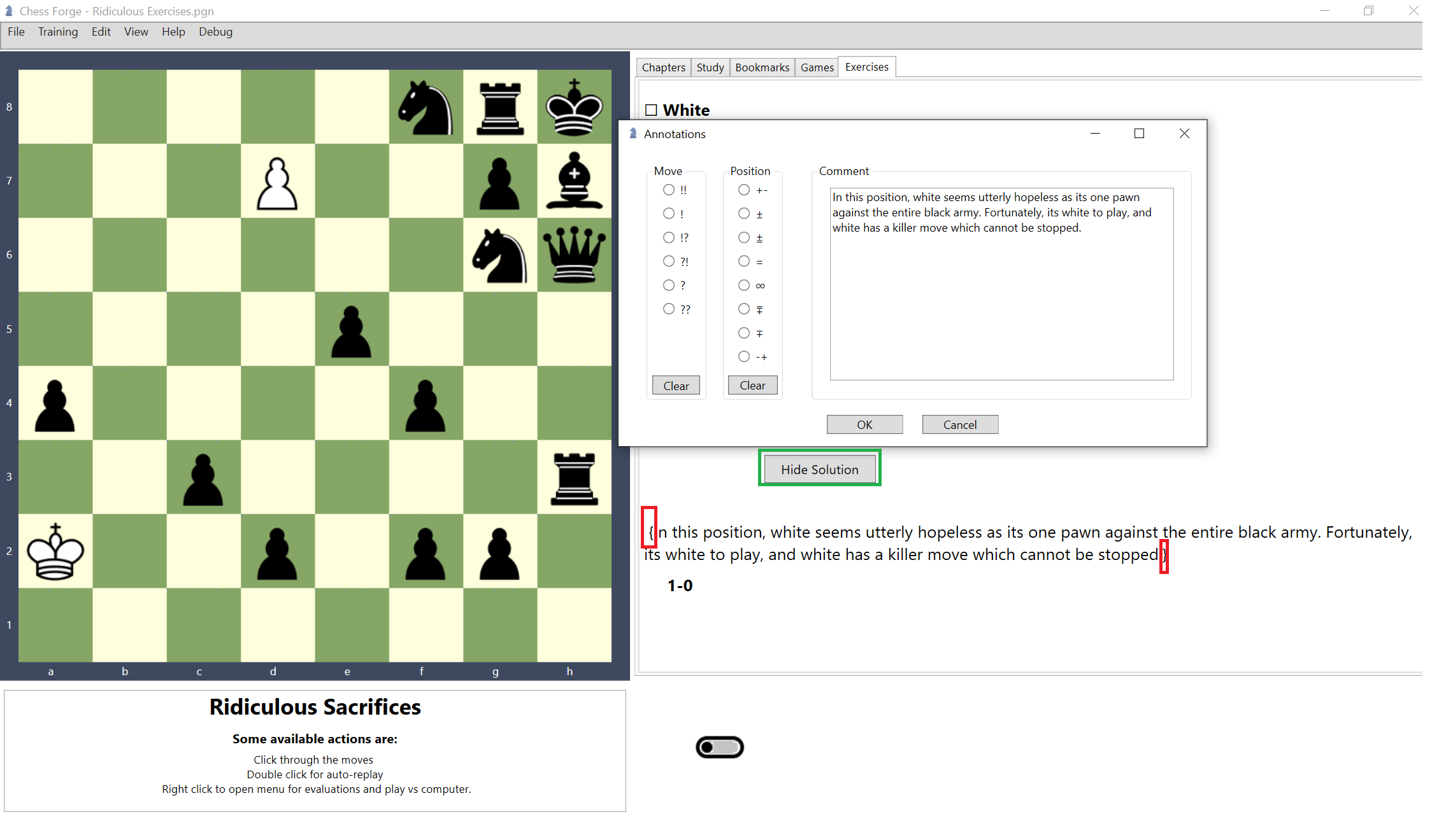 Exercise Explanation · Issue #282 · czbar/ChessForge · GitHub