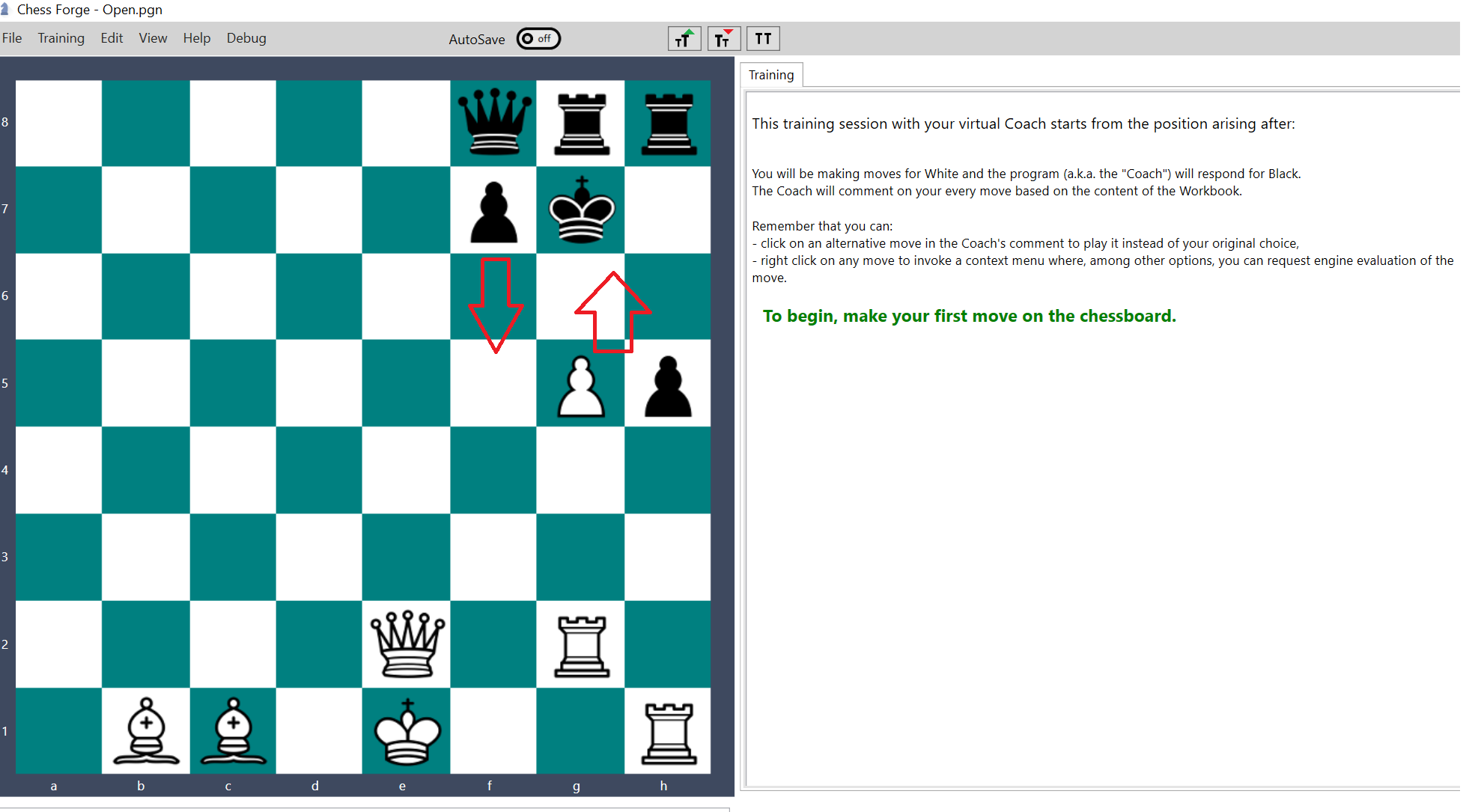 Start Training from here in Exercise window issues · Issue #347 · czbar/ChessForge · GitHub
