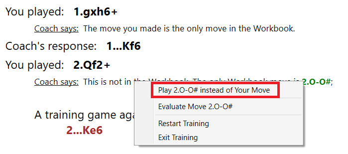 Double comment and move in Training Mode · Issue #369 · czbar/ChessForge · GitHub