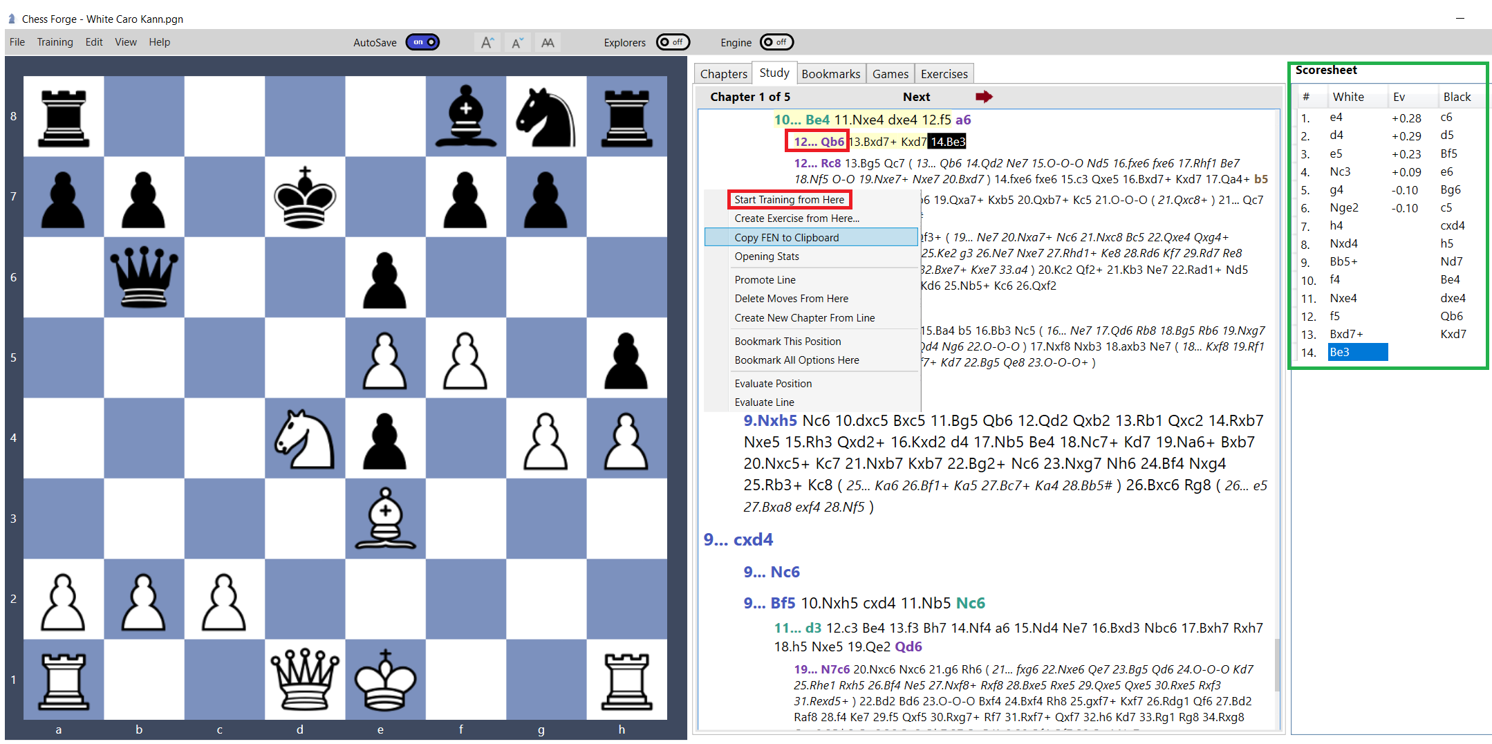Scoresheet for the sub-variations used in Training that was just exited disappears · Issue #389 ...