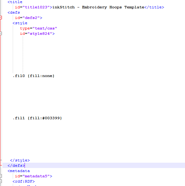 Embroider action produces bloated files with return characters · Issue ...